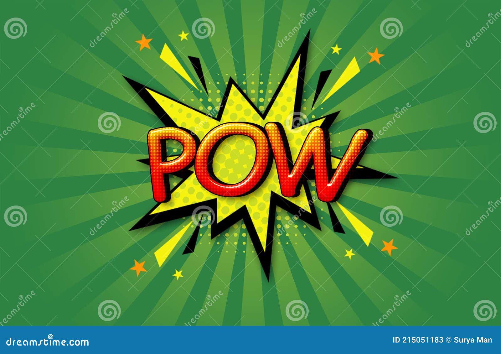 POW Comic Speech 3d Text Style Effect High Resolution Stock Vector ...