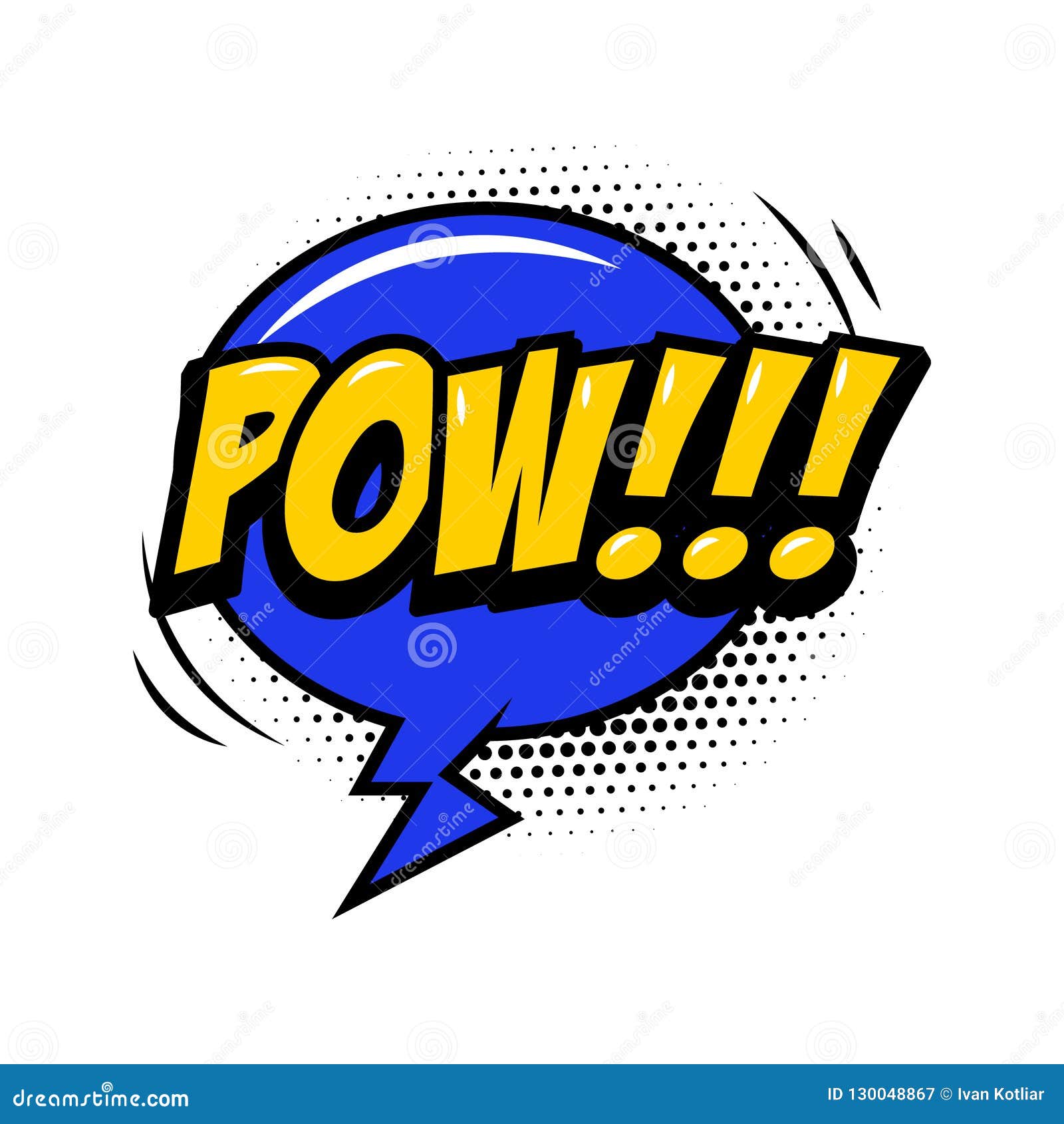 POW!!! Comic Style Phrase with Speech Bubble. Stock Vector ...