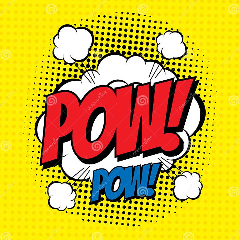 Pow comic stock vector. Illustration of comic, dynamite - 51945146