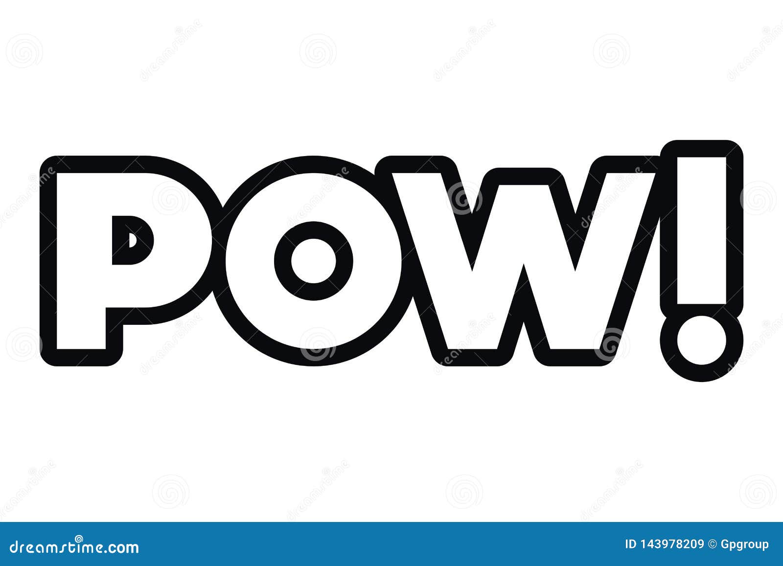 Pow Comic Words Isolated Icon Stock Vector - Illustration of halftone ...