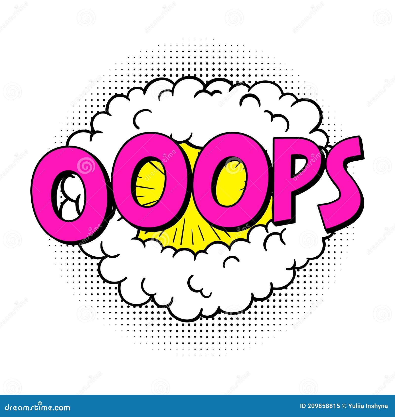 Pow Pop Art Comic Book Text Stock Vector - Illustration of explode ...