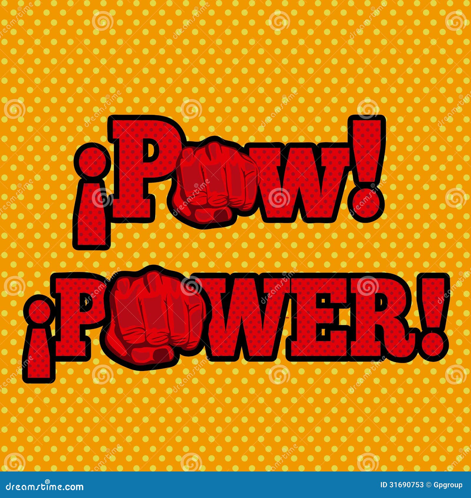 Pow and power stock vector. Illustration of excitement - 31690753