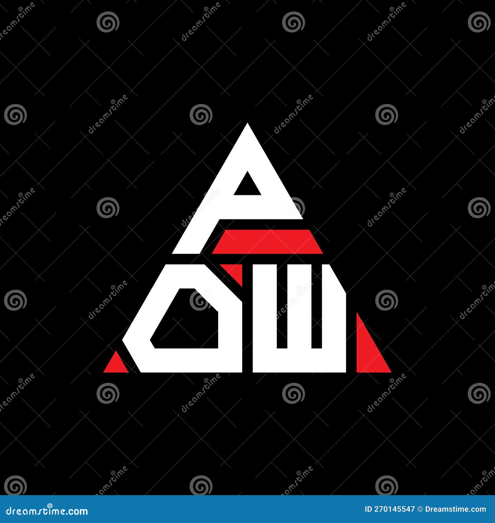 POW Triangle Letter Logo Design with Triangle Shape. POW Triangle Logo ...