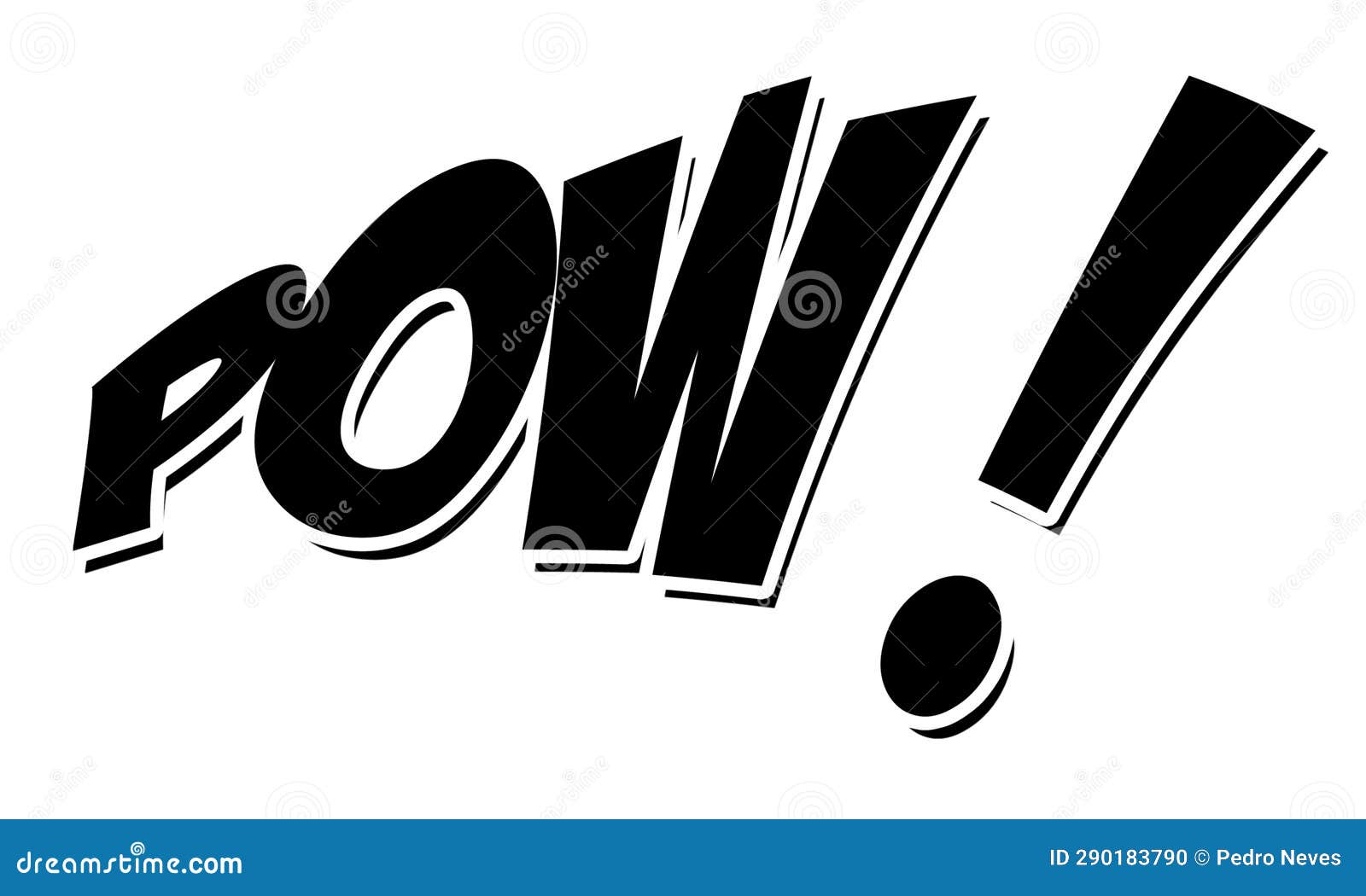 Pow! Vector Comic Speech Bubble Effect Stock Illustration ...