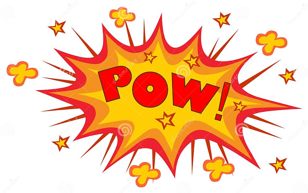POW! Wording Sound Effect Set Design for Comic Stock Vector ...