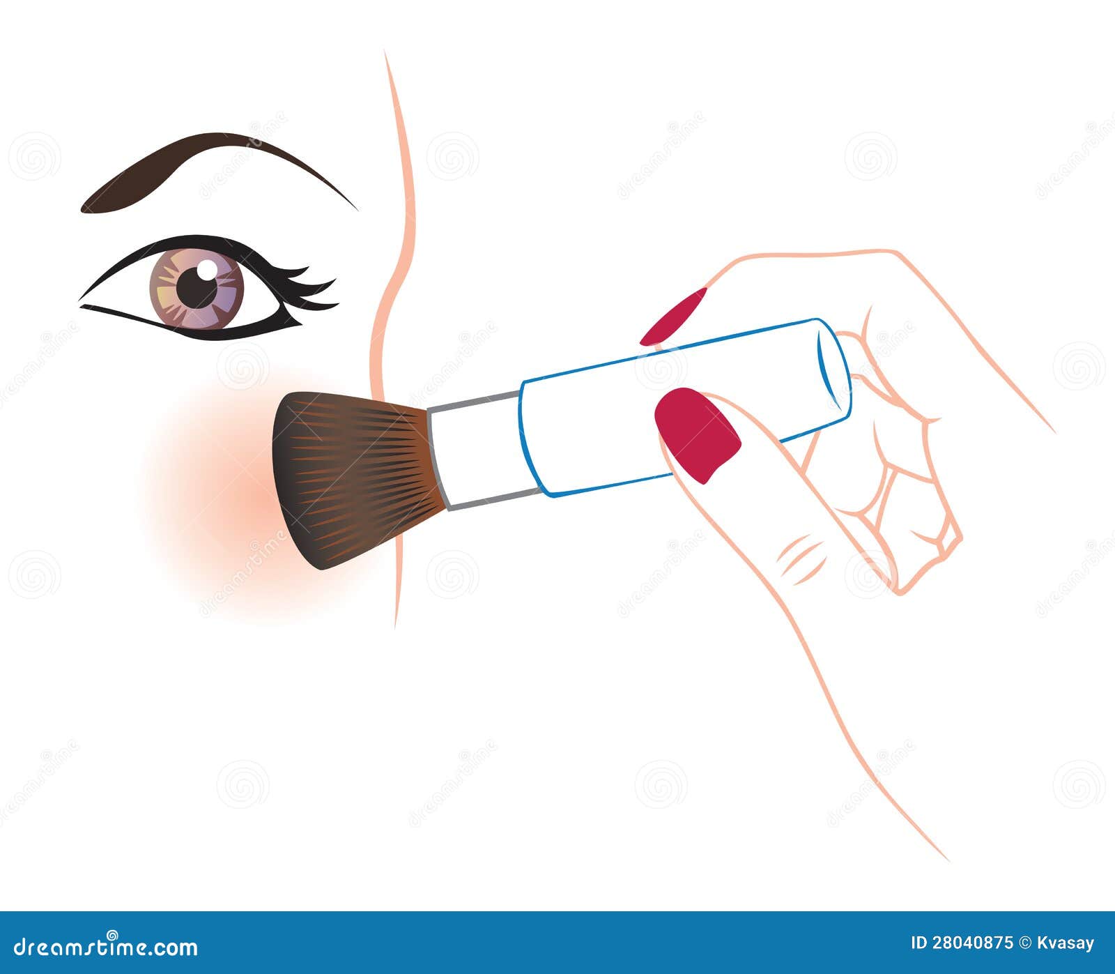 Powder stock vector. Illustration of face, powder, elegance - 28040875