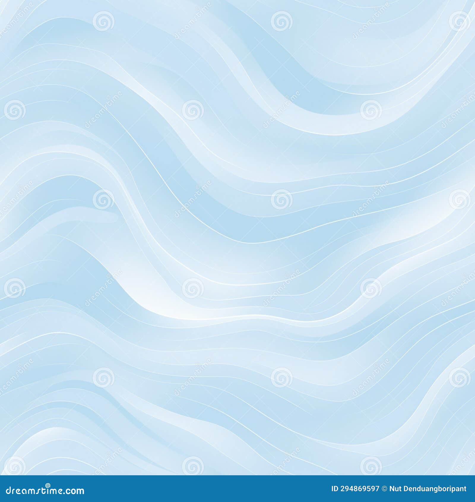 Powder Blue Waves Seamless Pattern Soft Pastel Wallpaper Stock ...