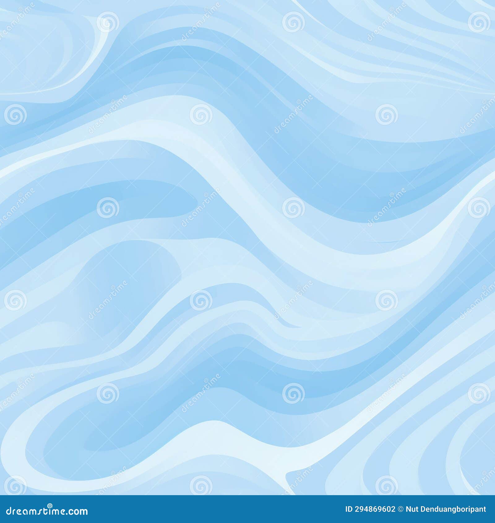 Powder Blue Waves Seamless Pattern Soft Pastel Wallpaper Stock ...