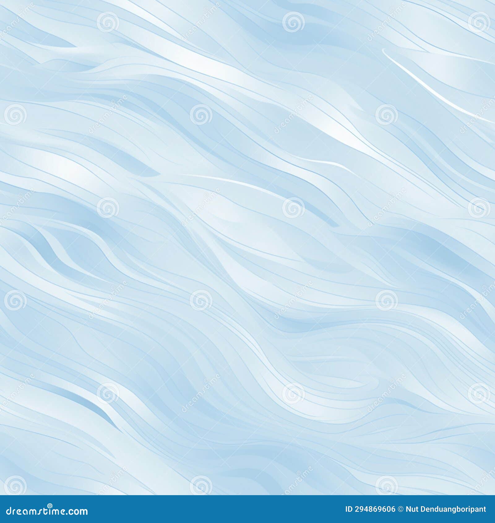 Powder Blue Waves Seamless Pattern Soft Pastel Wallpaper Stock ...