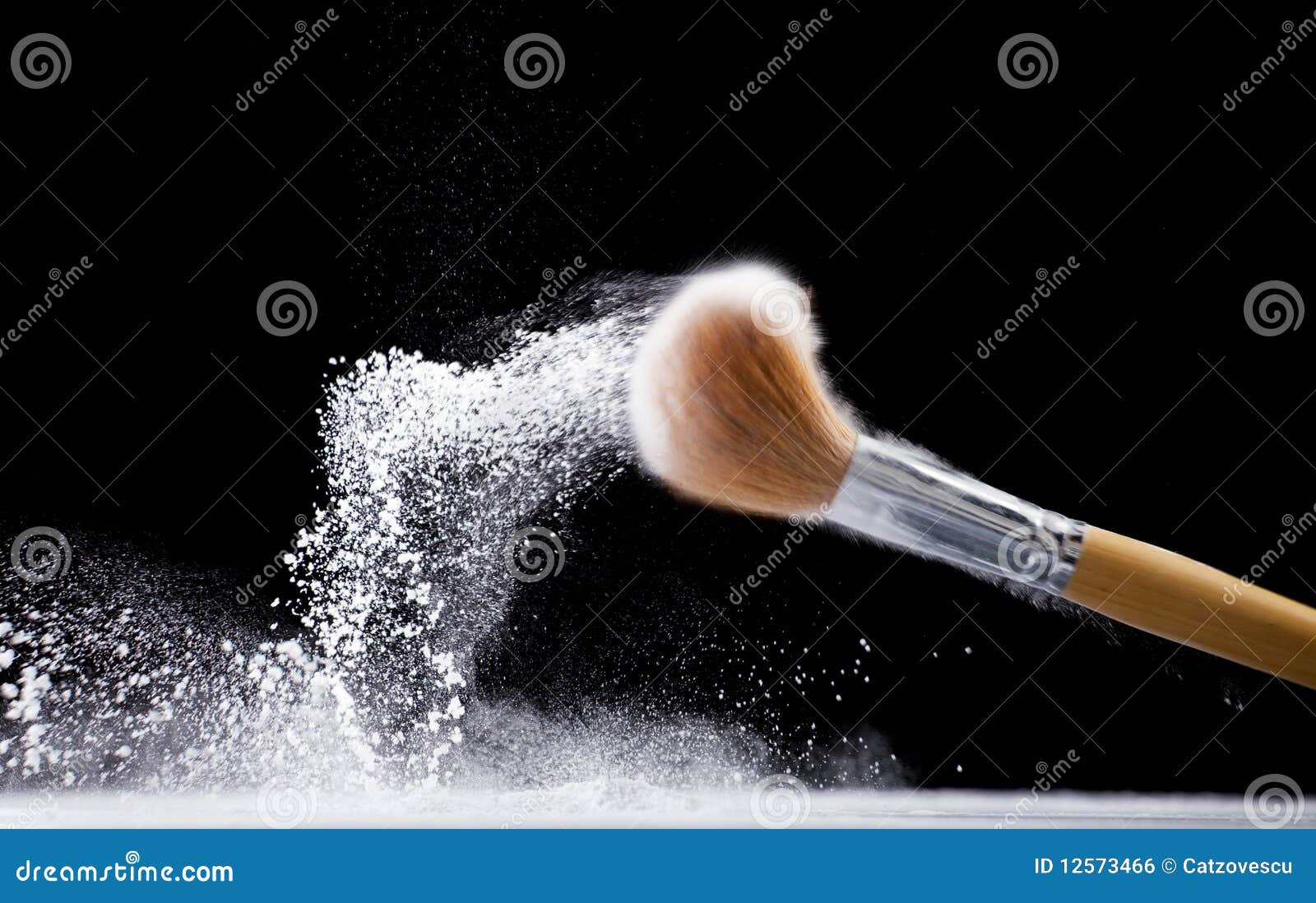 Powder brush stock photo. Image of facial, loose, accessories - 12573466