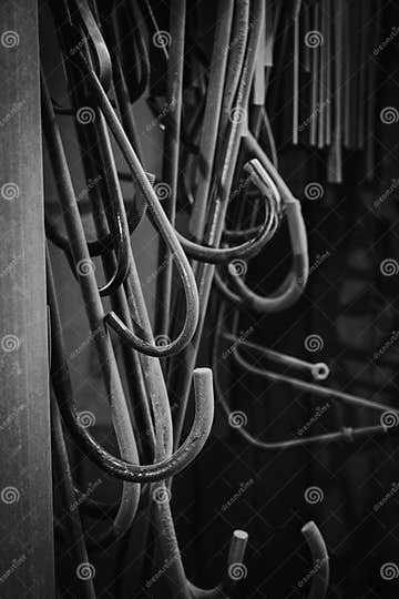 Powder coating hooks stock image. Image of paint, powder - 227907513