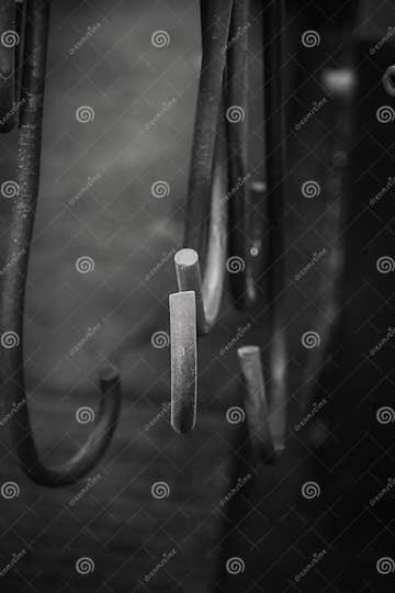 Powder coating hooks stock image. Image of painting - 227907515