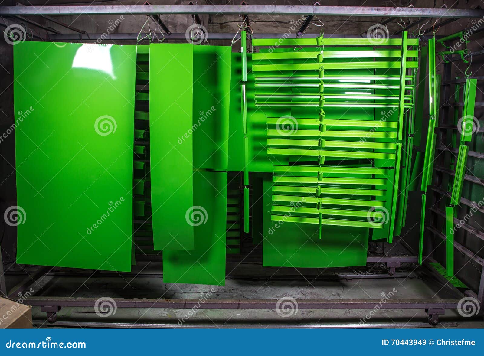 Powder Coating of Metal Details Stock Image - Image of drying, industry ...