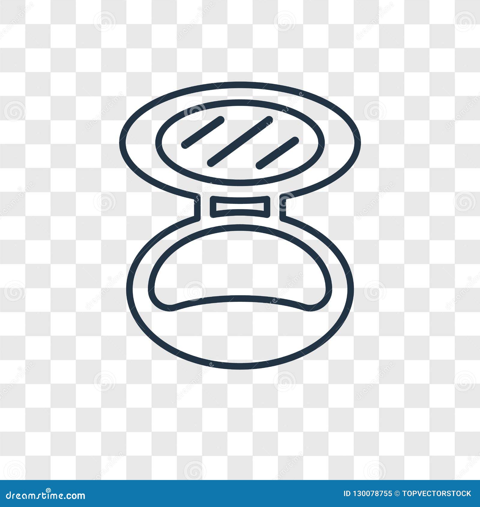 Powder Concept Vector Linear Icon Isolated on Transparent Background ...