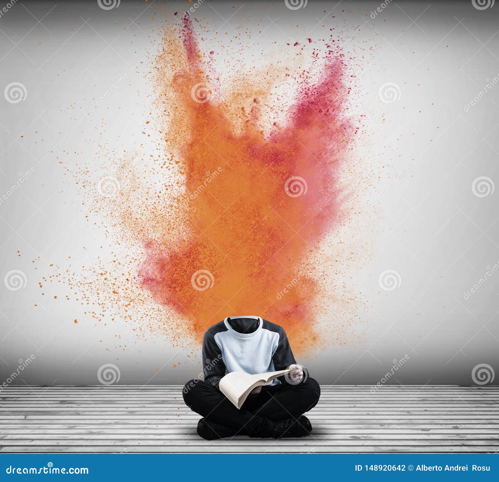 Powder Explosion. Creative Person Concept Stock Photo - Image of ...
