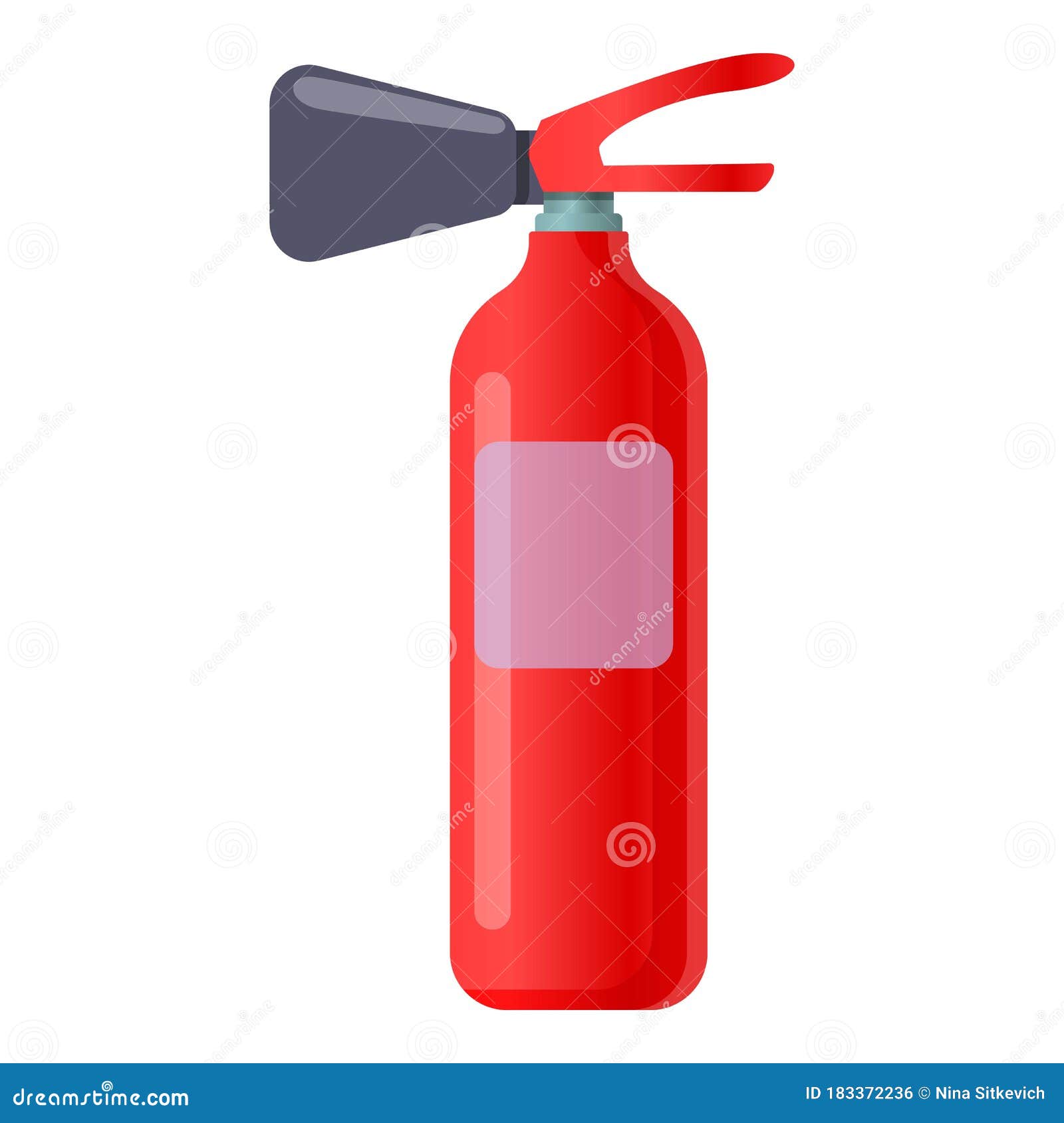 Powder Fire Extinguisher Icon, Cartoon Style Stock Vector ...