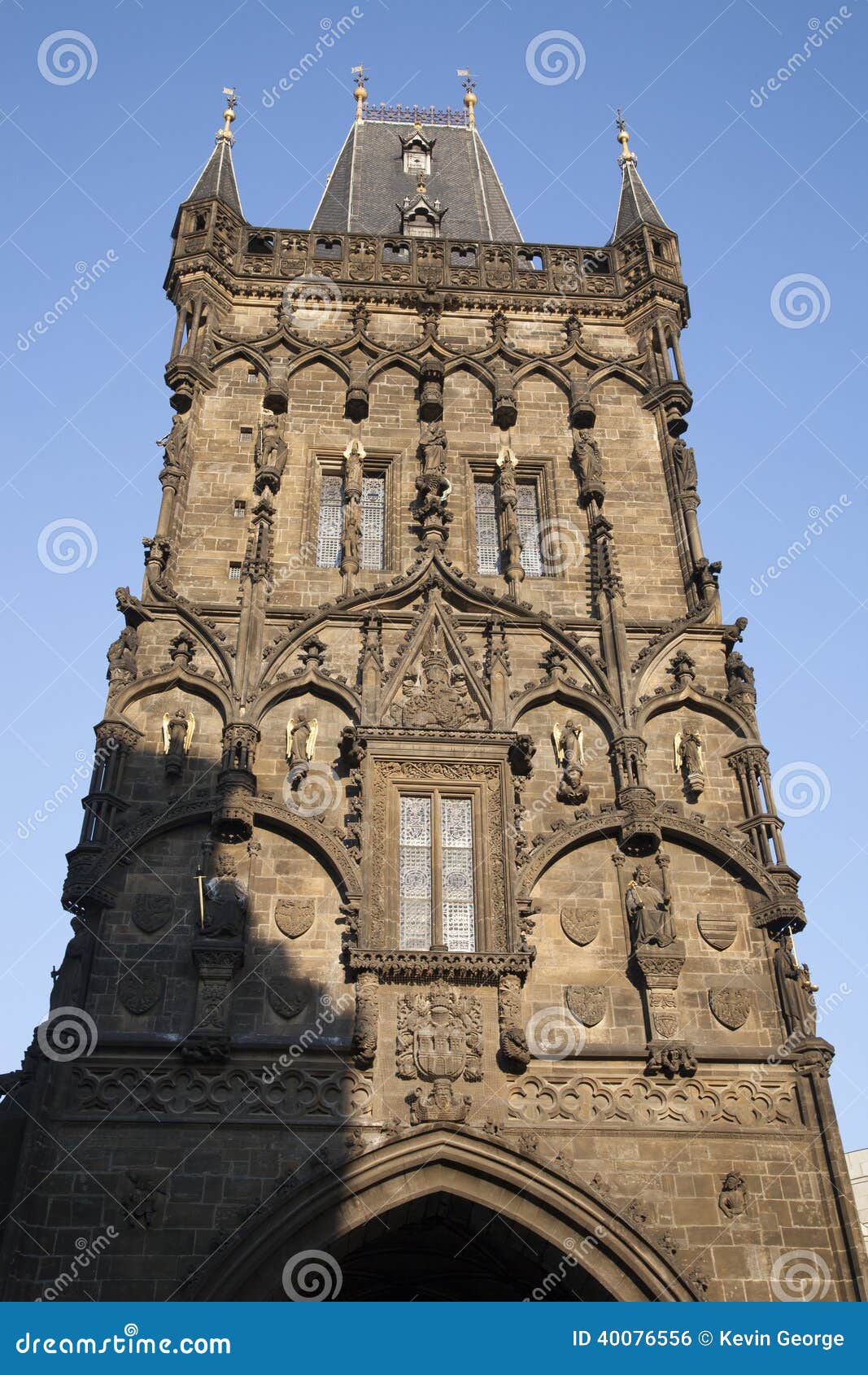 Powder Gate, Prague stock photo. Image of facade, gate - 40076556