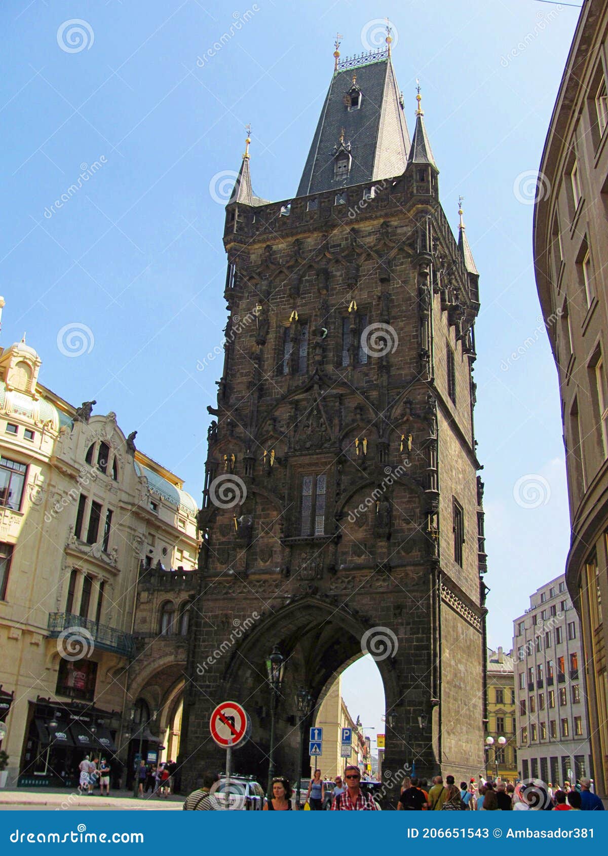 The Powder Gate in Prague, Czech Republic Editorial Stock Photo - Image ...