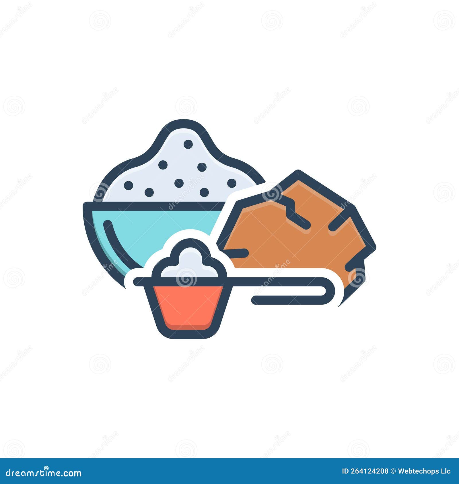 Color Illustration Icon for Powder, Dust and Fine Stock Vector ...