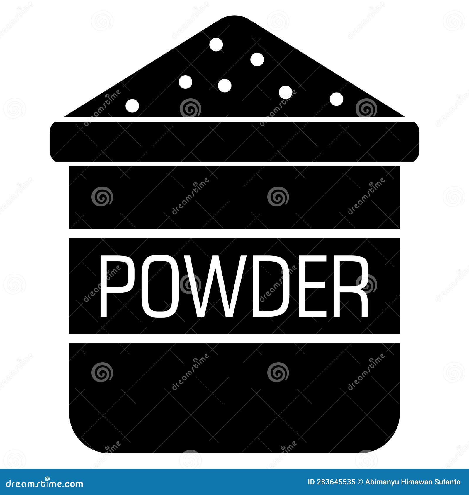 Powder icon vector stock vector. Illustration of linear - 283645535