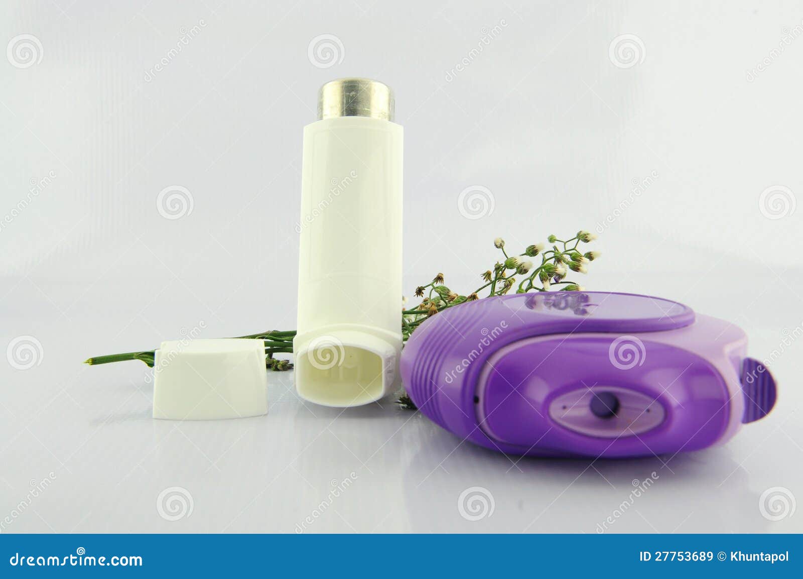 Powder Inhaler And Flower Of Grass Royalty-Free Stock Photography ...
