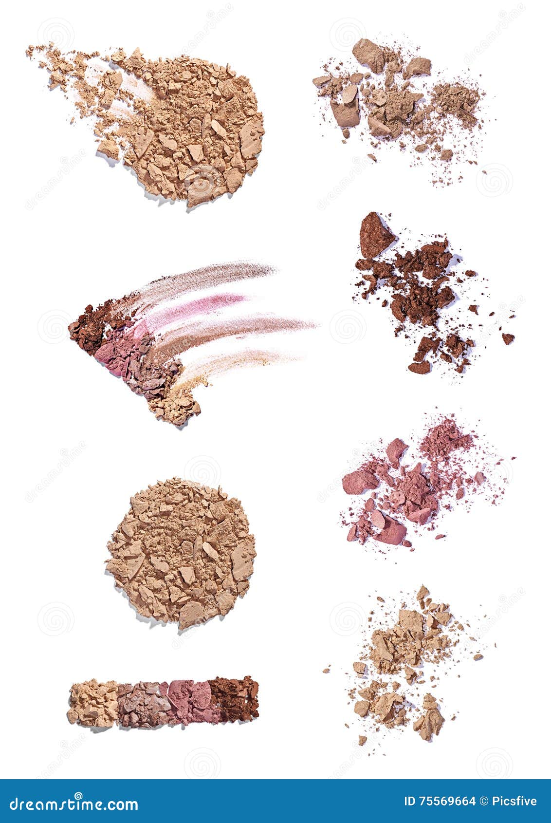 Powder Liquid Make Up Beauty Stock Photo - Image of crumbled, blusher ...