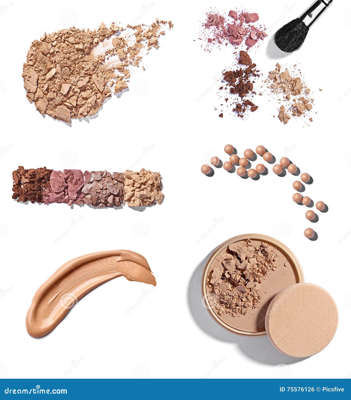 Powder Liquid Make Up Beauty Stock Photo - Image of palette, paint ...
