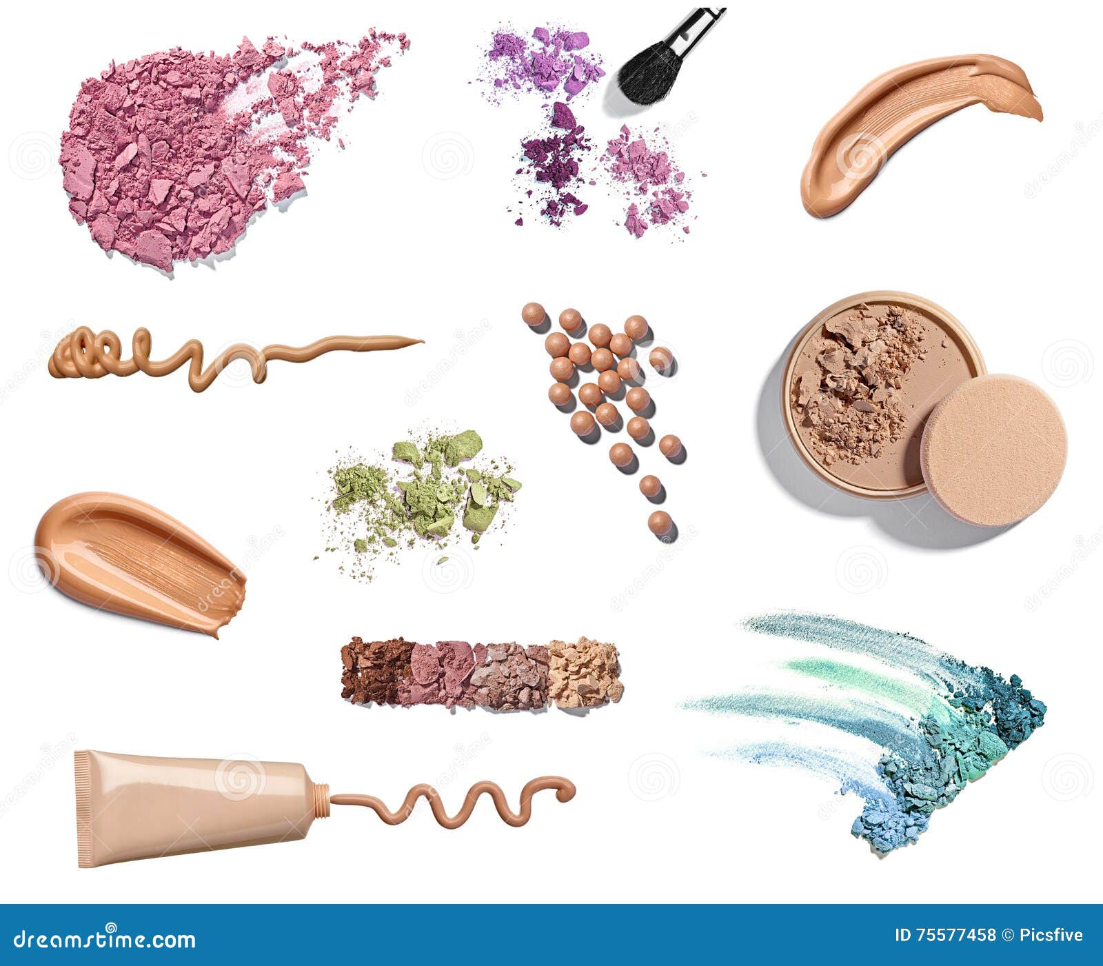 Powder Liquid Make Up Beauty Stock Photo - Image of color, face: 75577458