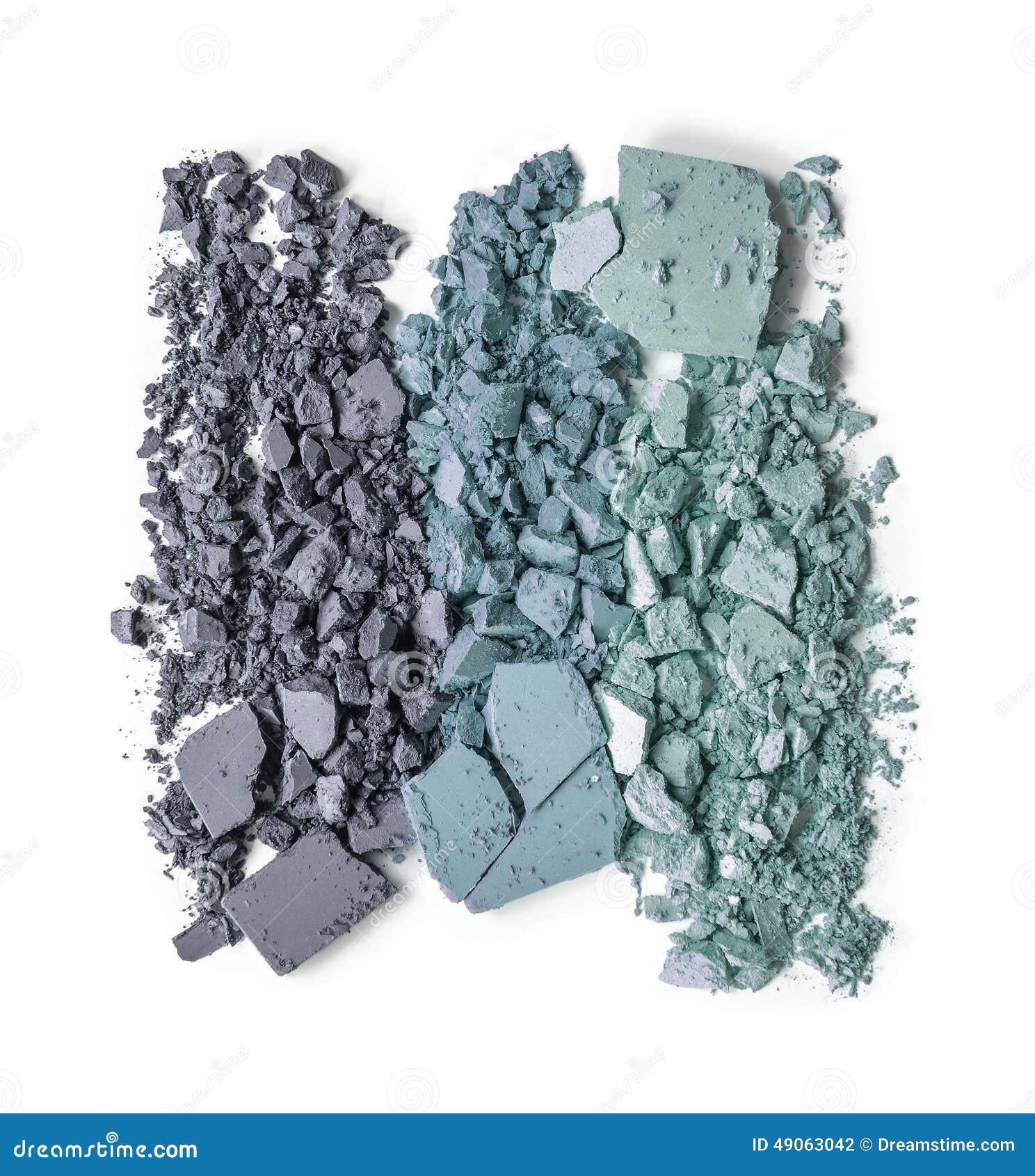 Powder makeup crushed trio stock photo. Image of green - 49063042
