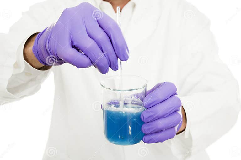 Powder Mixes with Liquid in Lab Stock Photo - Image of professional ...
