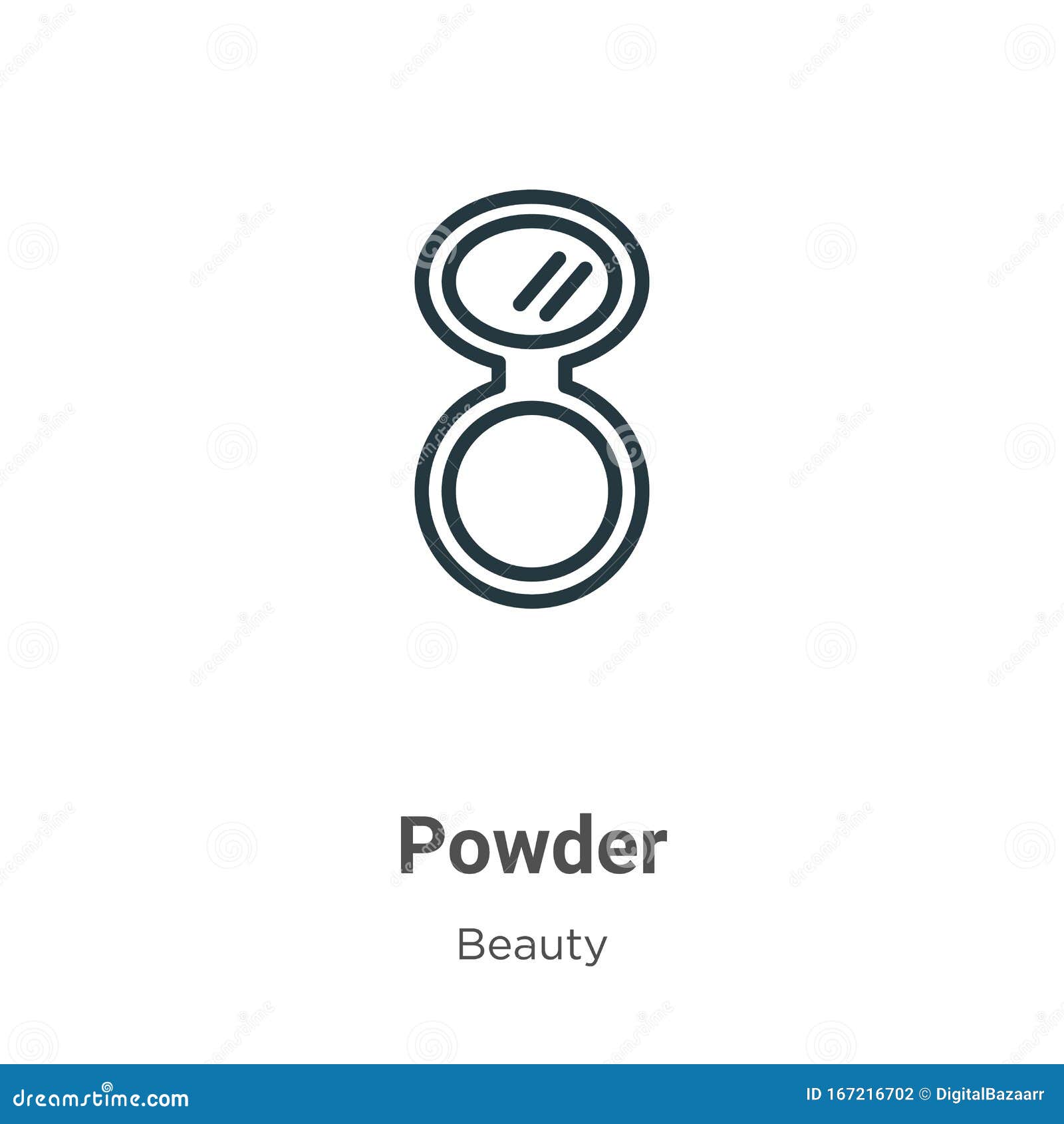Powder Outline Vector Icon. Thin Line Black Powder Icon, Flat Vector ...