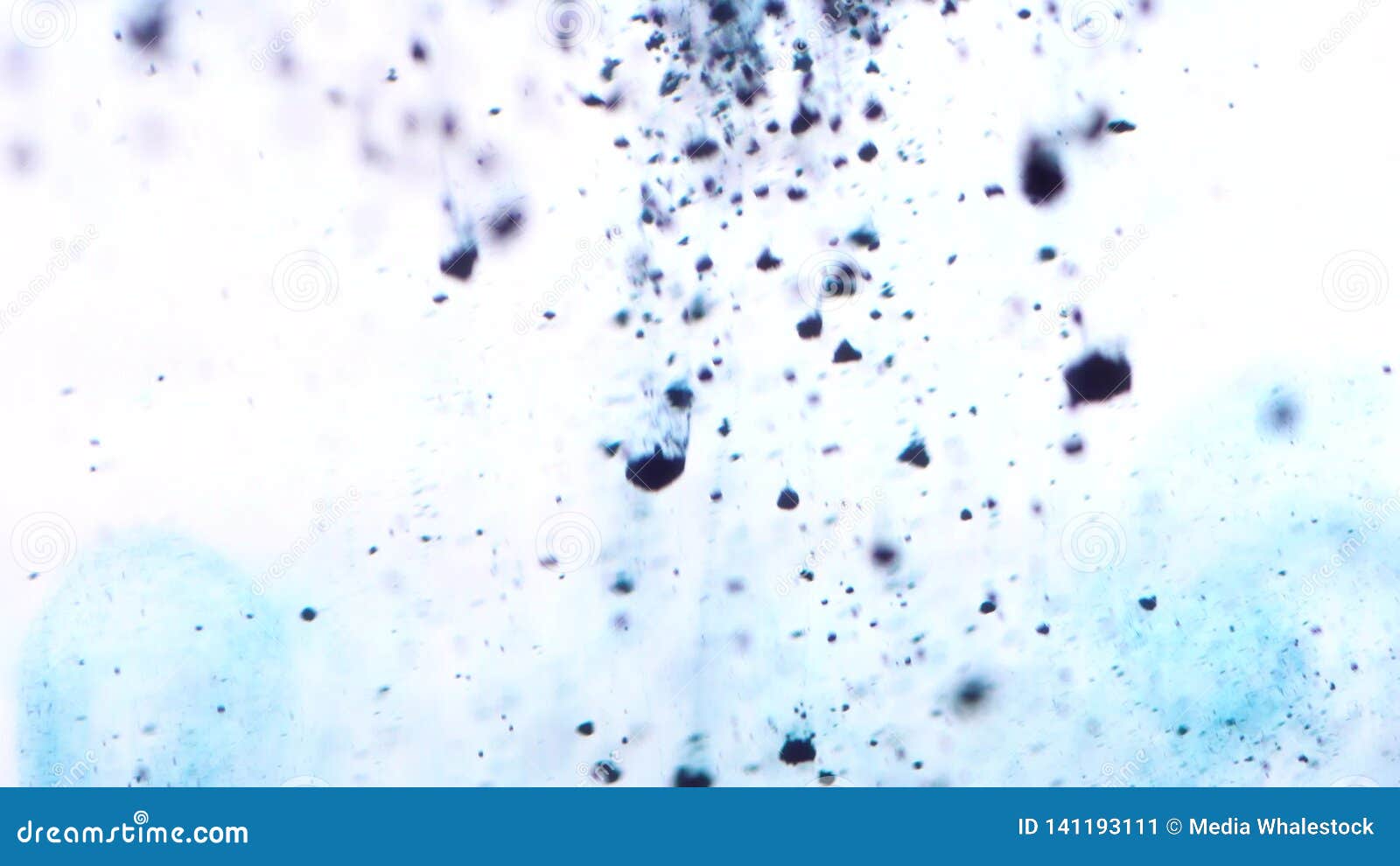 Powder Paint in Water. Close-up Splash of Falling Powder Paint ...