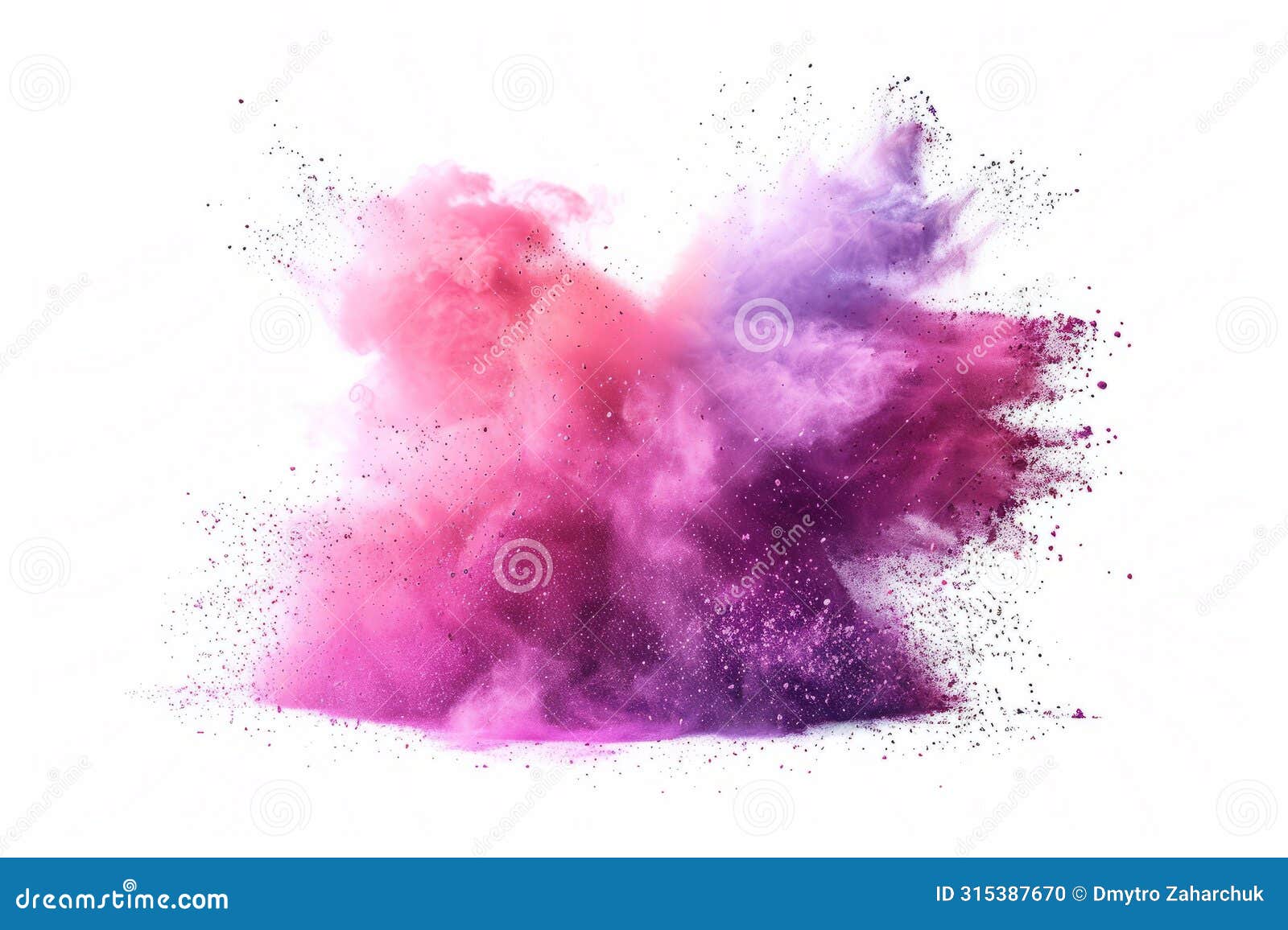 Powder Party with a Cute Illustration of Colored Powder Exploding in a ...
