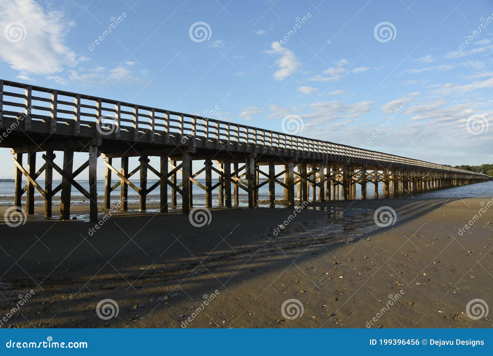 Powder Point Bridge Stretching Over Duxbury Bay Stock Photo - Image of ...