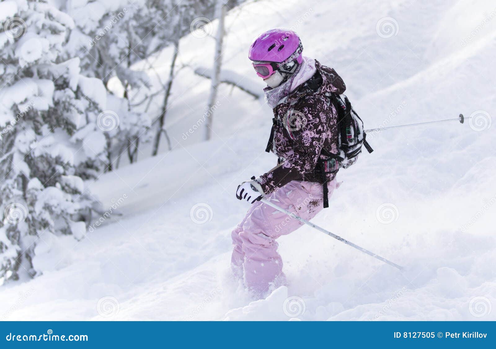 Powder riding stock image. Image of vacation, alpine, outdoor - 8127505