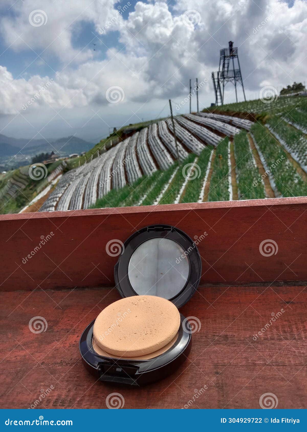 Powder on Table with Nature View. Face Powder Stock Photo - Image of ...