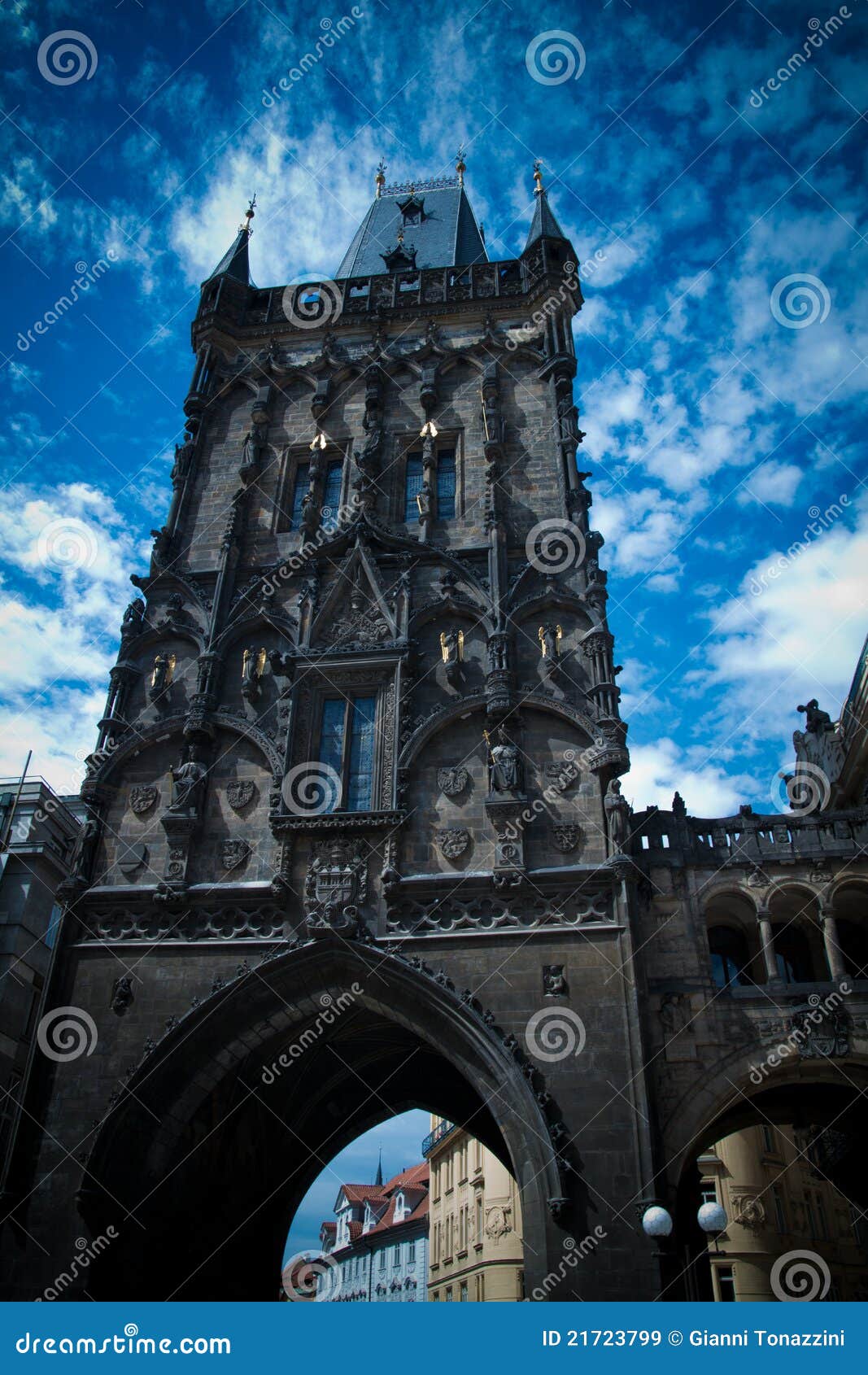 The Powder Tower in Prague stock image. Image of tower - 21723799