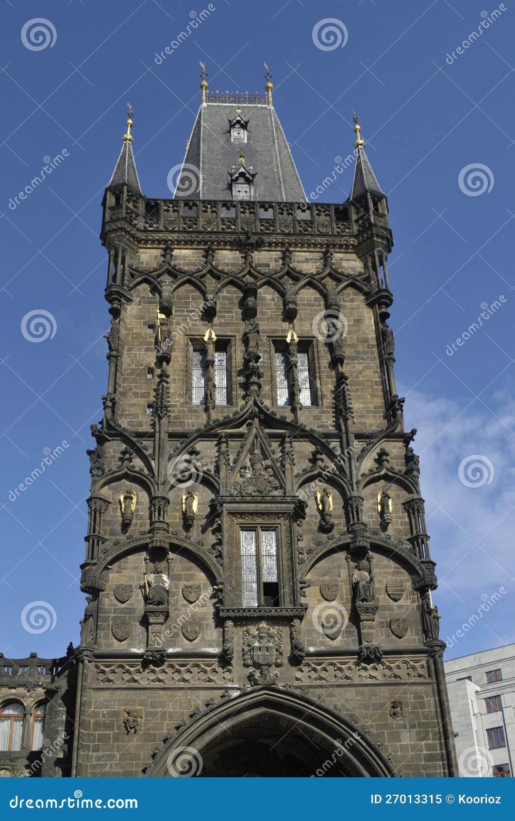 The Powder Tower in Prague stock image. Image of republic - 27013315