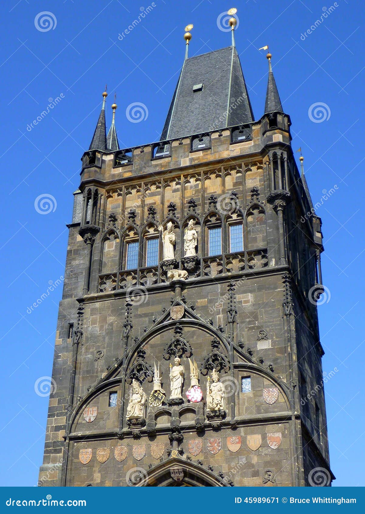 The Powder Tower, Prague stock image. Image of republic - 45989671