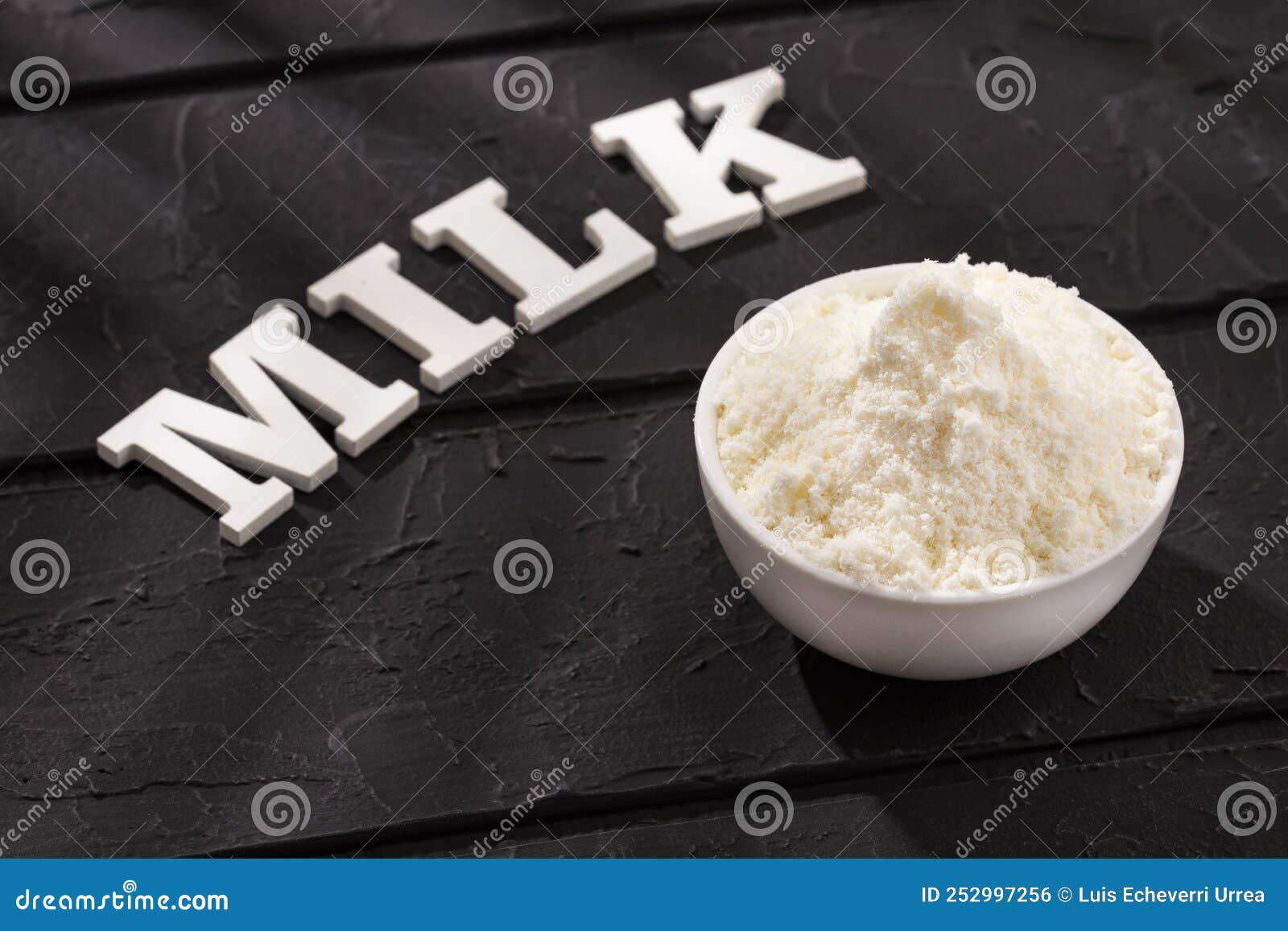 Powdered or Dehydrated Milk in the Bowl Stock Photo - Image of ounce ...