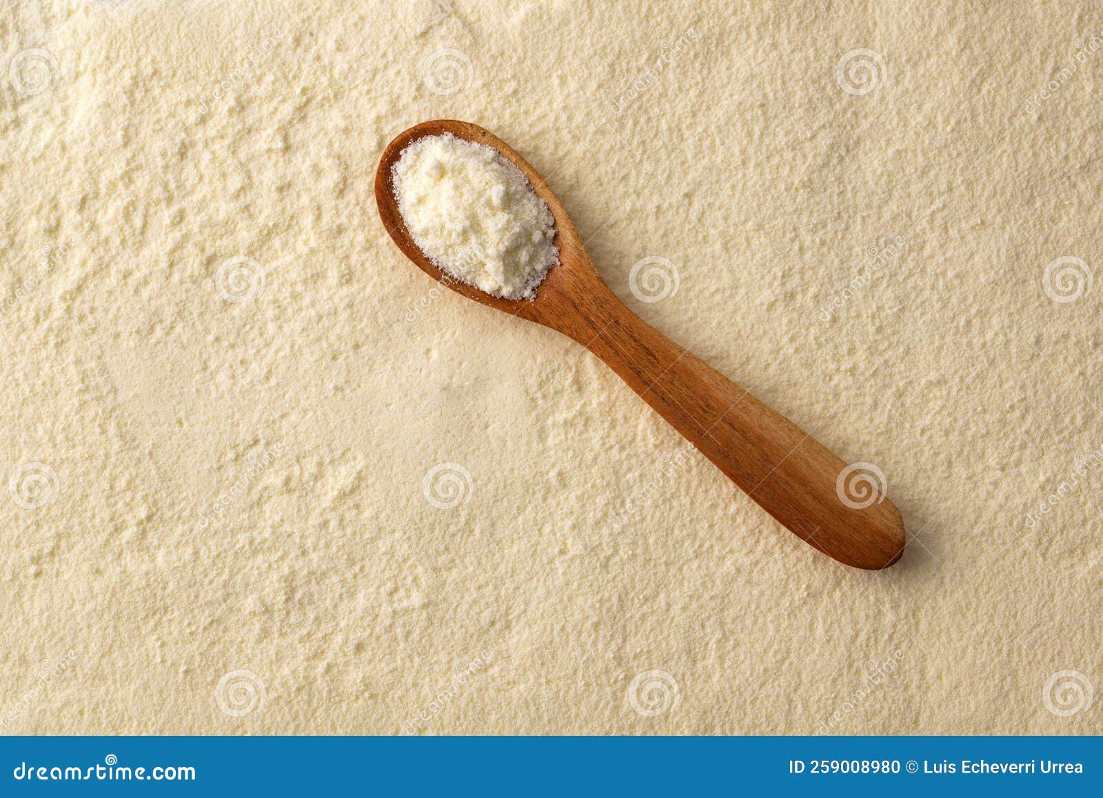 Powdered Milk with Nutrients in the Spoon Stock Photo - Image of ...