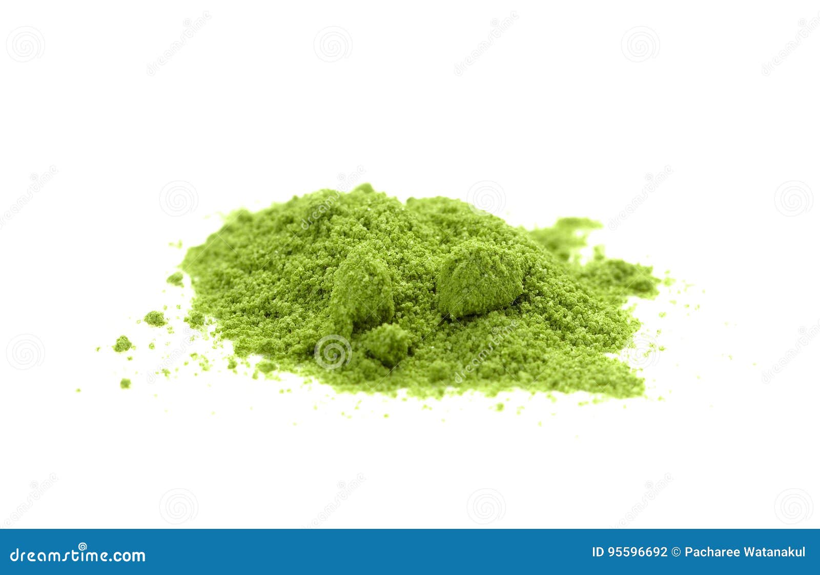 Powdered Green Tea Matcha Isolated on White Background Stock Photo ...
