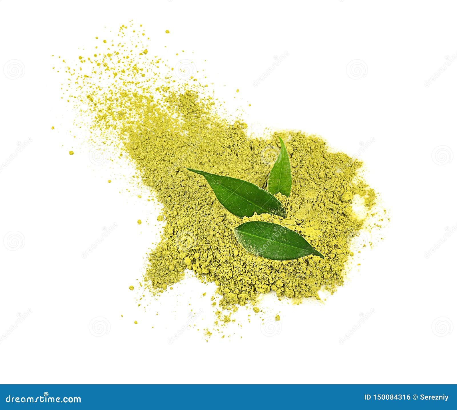 Powdered Matcha Tea, on White Background Stock Photo - Image of culture ...