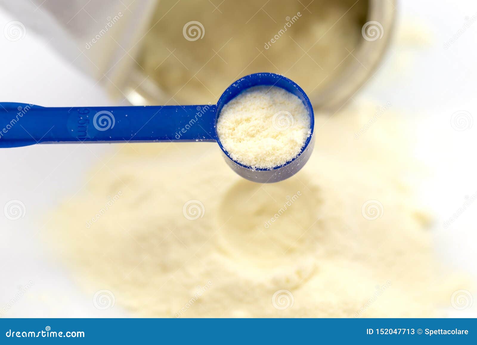 Powdered milk in spoon stock image. Image of food, ingredient - 152047713