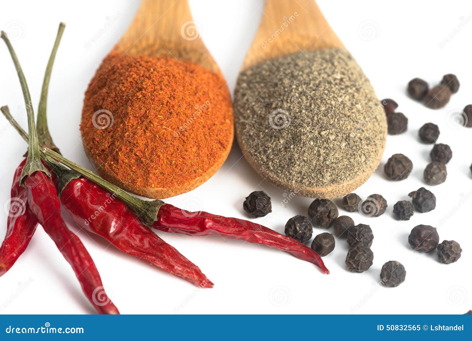 Powdered Pepper Red and Black Stock Image - Image of rustic, food: 50832565