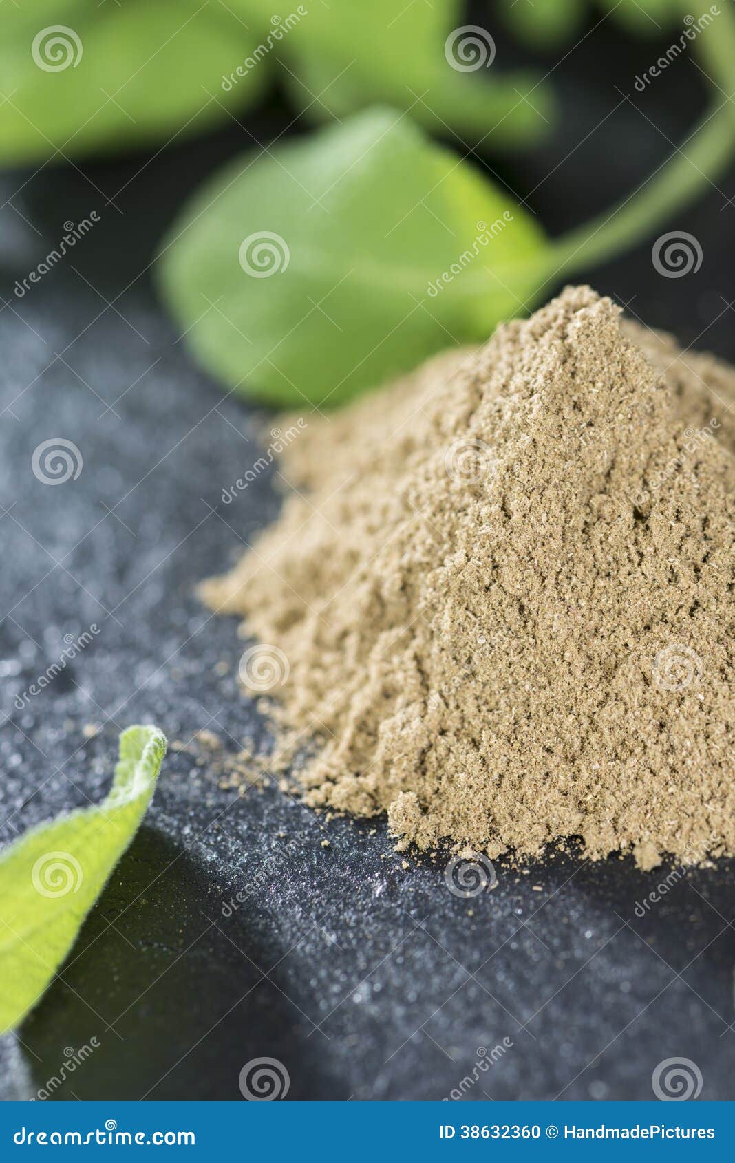 Powdered Sage stock photo. Image of portion, herb, leaf - 38632360