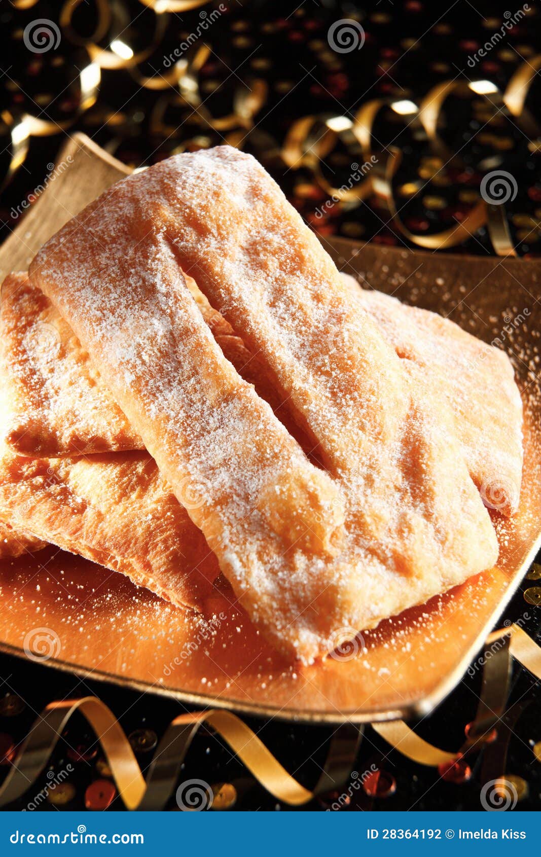 Powdered Sugar Crusty Carnival DonutsÂ Stock Photo - Image of delicious ...