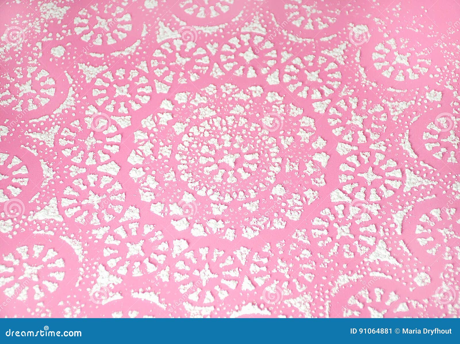 Powdered sugar design pink stock image. Image of pattern - 91064881