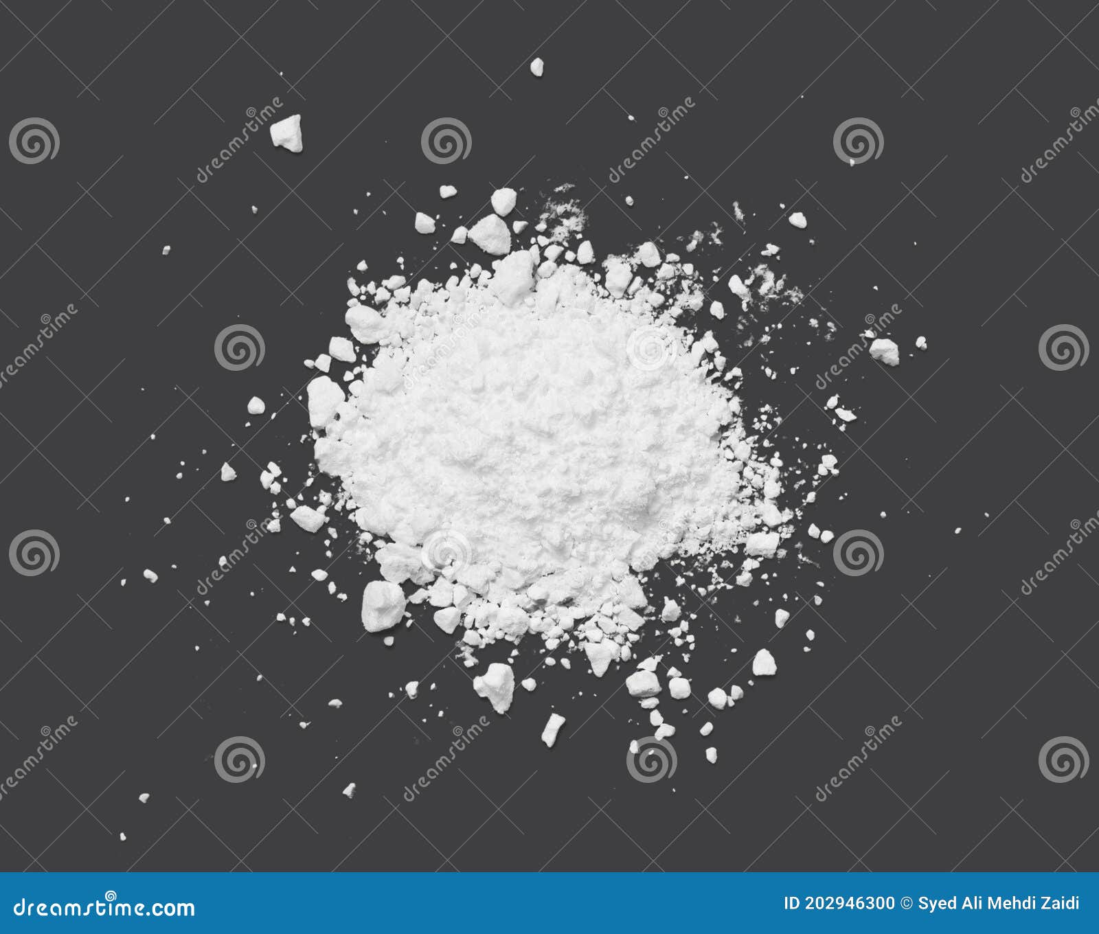 Pile of Powdered Sugar Isolated on Grey Background Stock Photo - Image ...