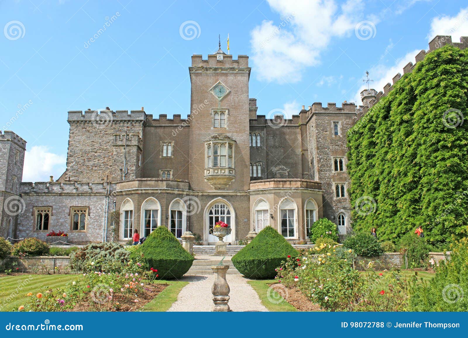 Powderham Castle, Devon editorial stock photo. Image of fortified ...